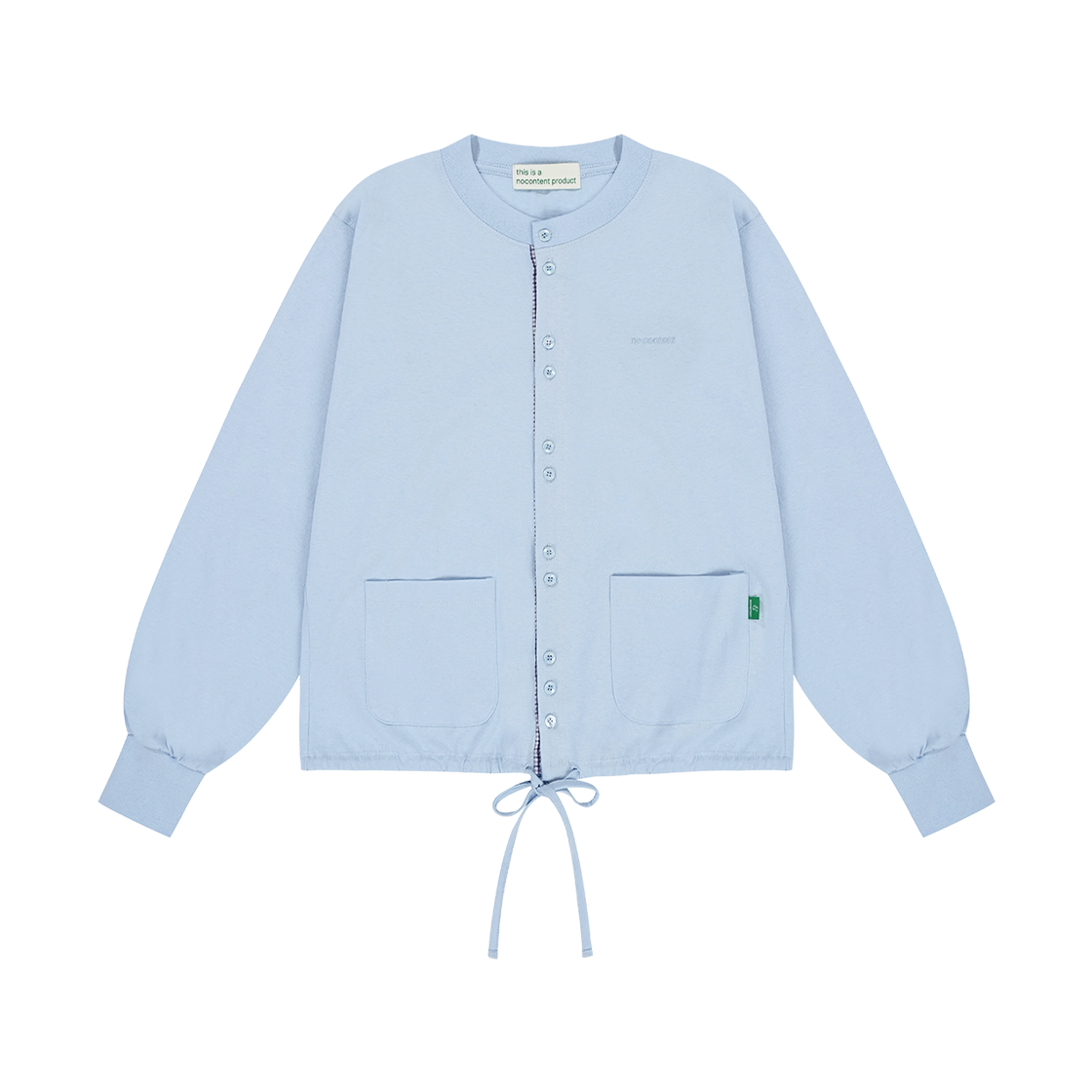 노컨텐츠 165. 코튼 체크 가디건 스카이블루 | NOCONTENT | KREAM