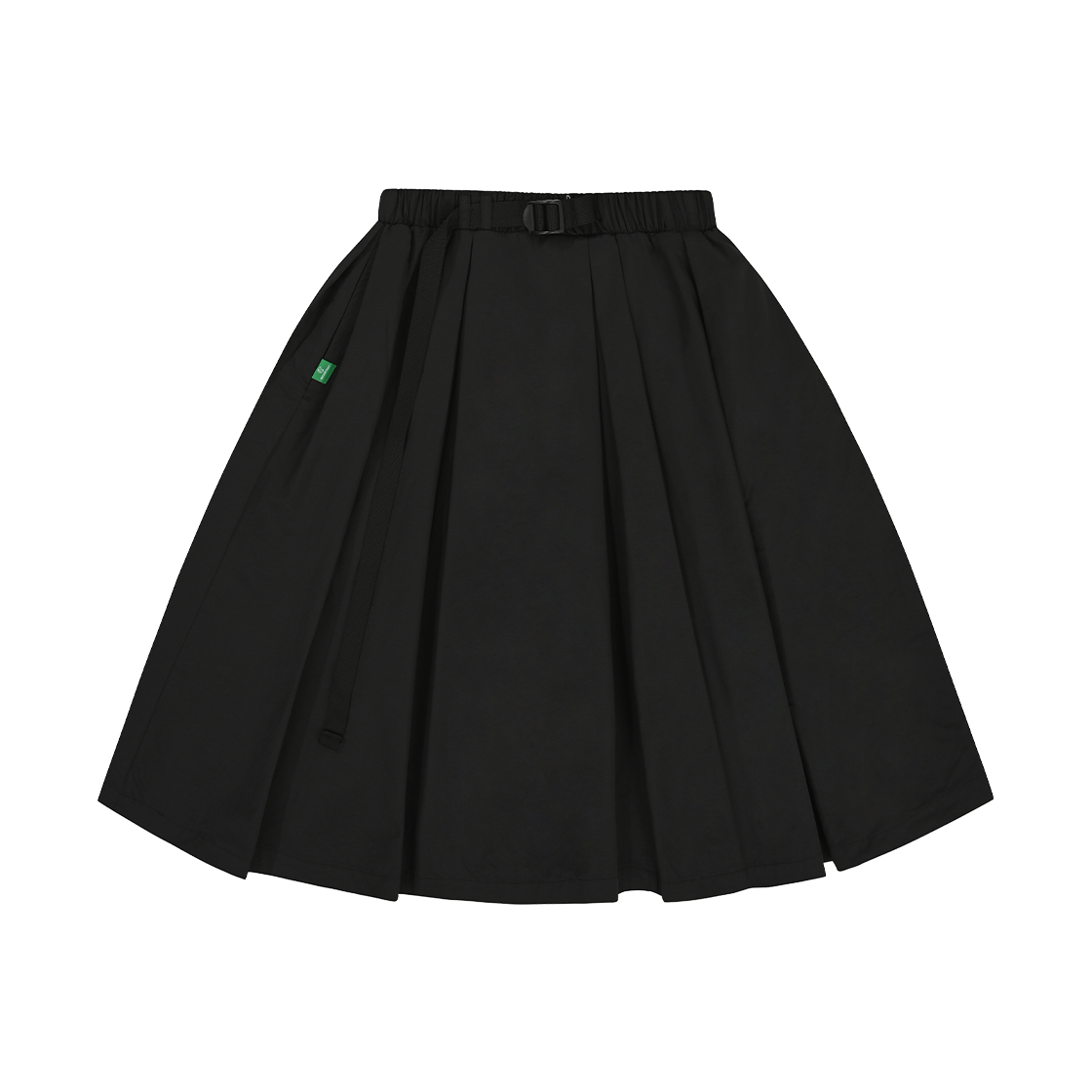 노컨텐츠 174. 벨트 플레어 스커트 블랙 | NOCONTENT | KREAM