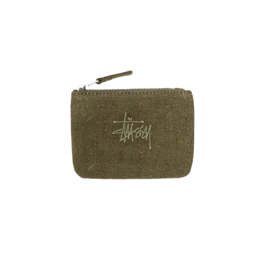 스투시 캔버스 코인 파우치 워시드 블랙 | Stussy | KREAM