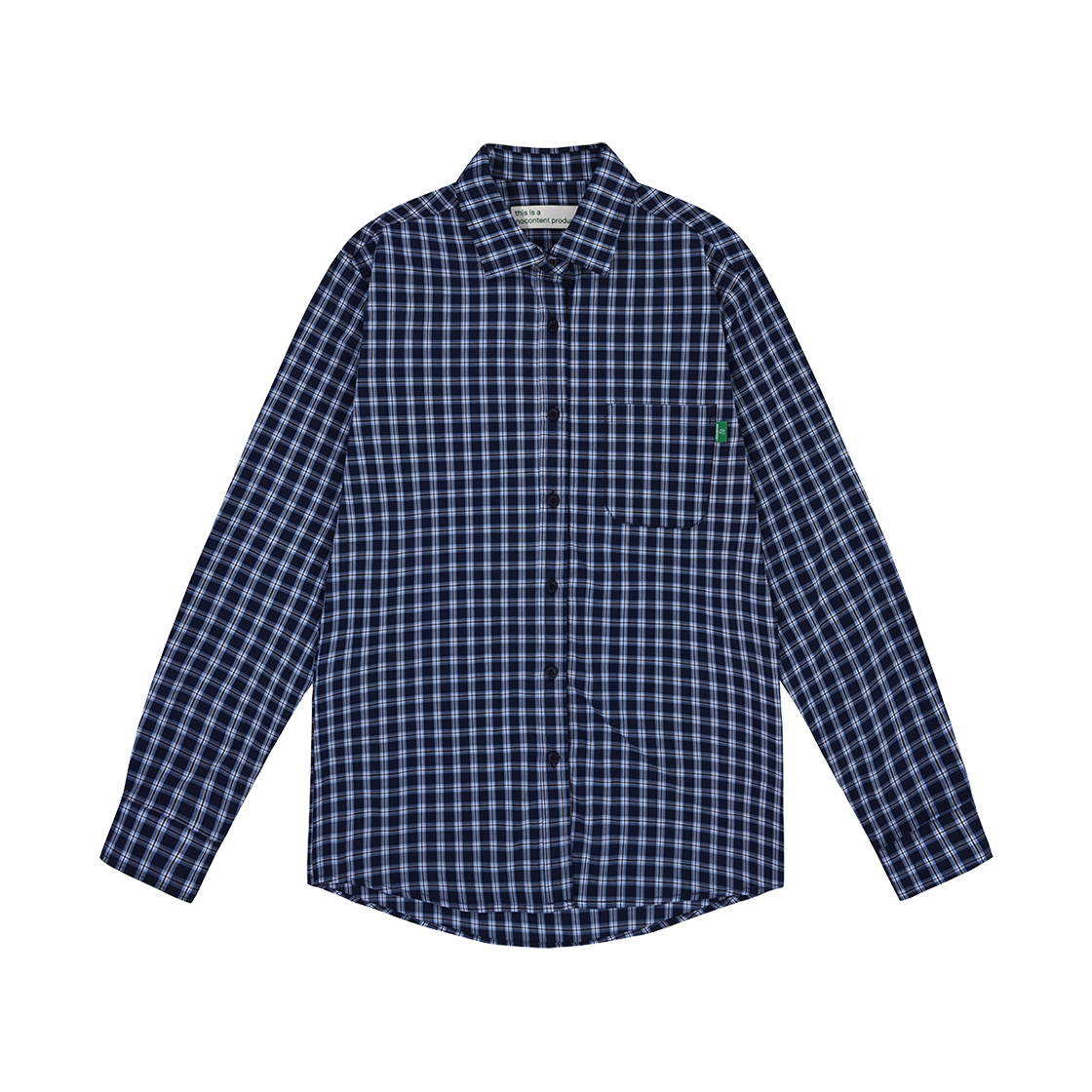 노컨텐츠 161. 체크 포켓 셔츠 네이비 체크 | NOCONTENT | KREAM