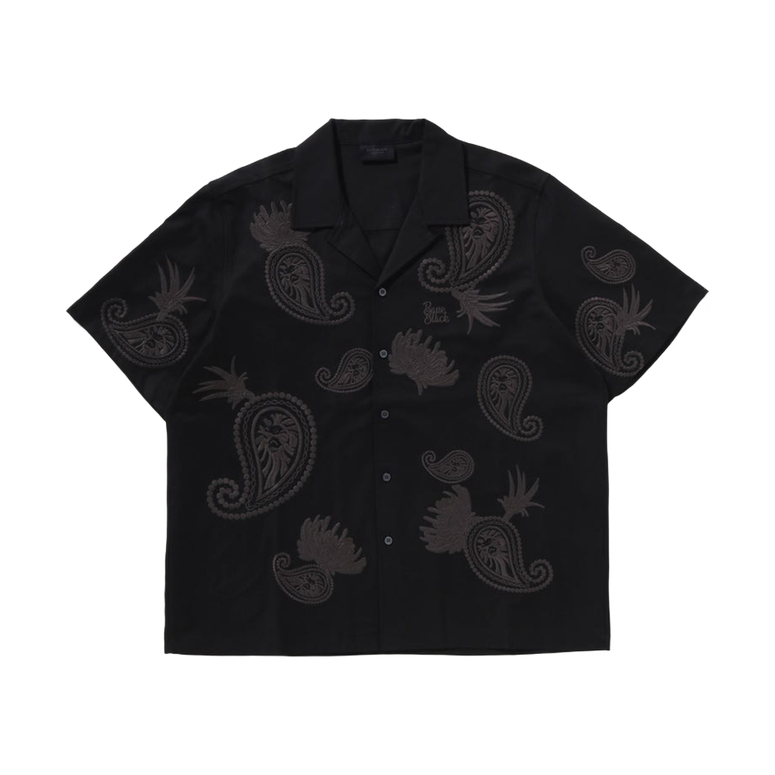 베이프 블랙 3D EMB 캠프 셔츠 블랙 | BAPE | KREAM