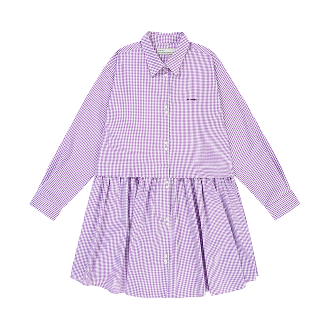 노컨텐츠 178. 체크 셔츠 원피스 퍼플 체크 | NOCONTENT | KREAM