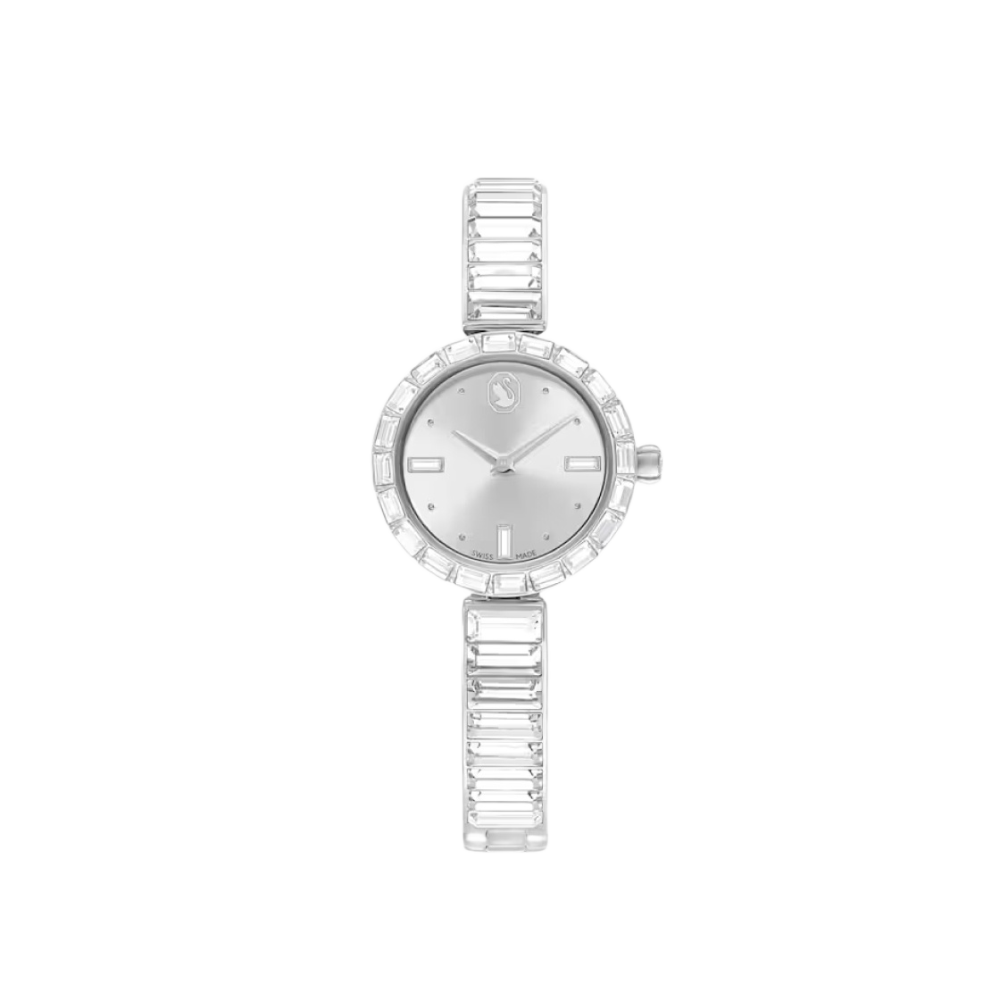 (W) 스와로브스키 매트릭스 뱅글 워치 실버 스테인리스 스틸 | Swarovski | KREAM
