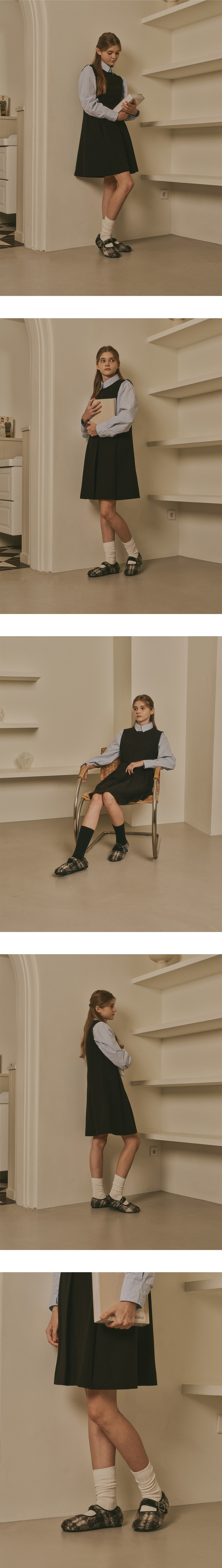 츄바스코 메리제인 여성 슈즈 베소 체크 블랙 | Chubasco | KREAM