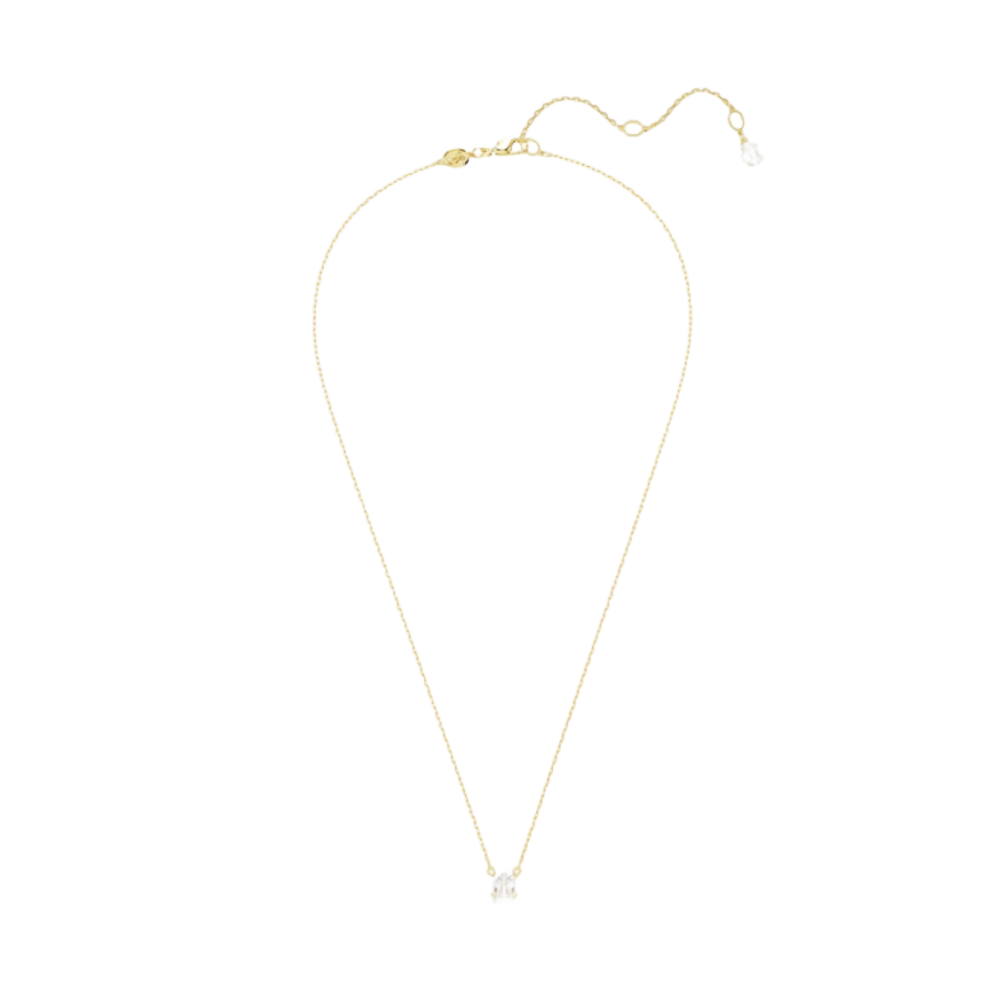 (W) 스와로브스키 스틸라 펜던트 스퀘어 컷 화이트 골드톤 플래팅 | Swarovski | KREAM