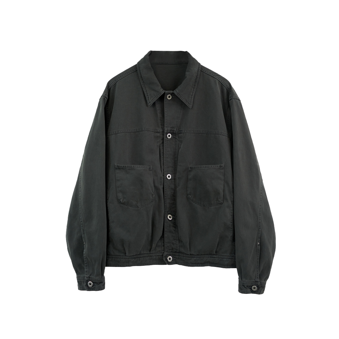 폴리테루 유즈드 트러커 자켓 그린 차콜 | Polyteru | KREAM