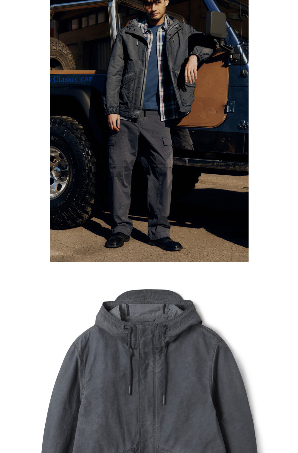 시리즈 다잉 숏 후드코트 차콜 | SERIES | KREAM