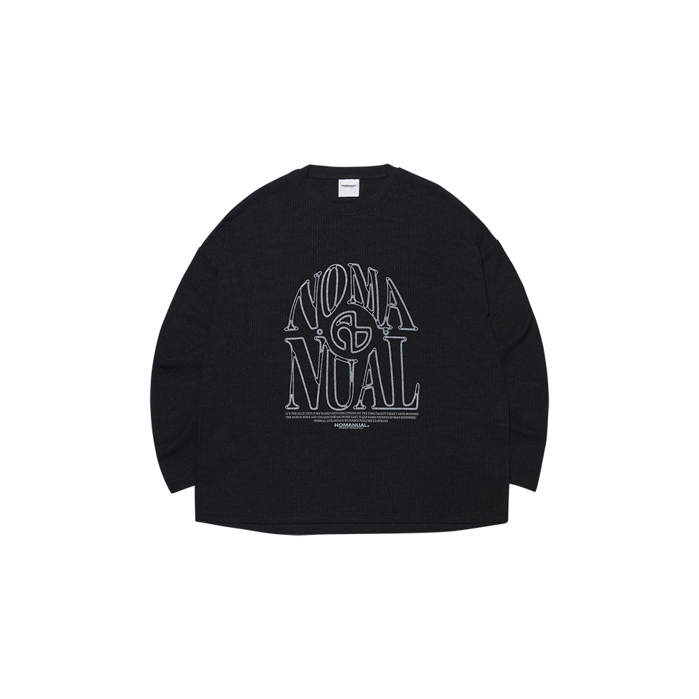 노매뉴얼 S.N.A 니트 롱슬리브 블랙 | NOMANUAL | KREAM