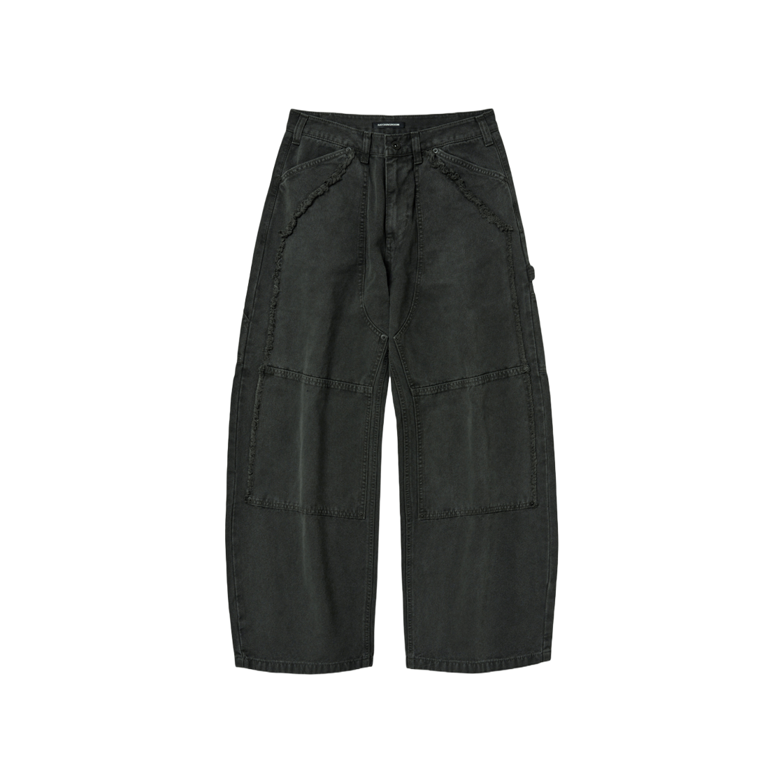 해칭룸 빈티지 더블 니 팬츠 카키 | Hatchingroom | KREAM