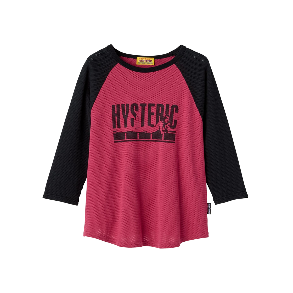 (W) 히스테릭 글래머 히스테릭 에이전트 3/4 슬리브 티셔츠 핑크 | Hysteric Glamour | KREAM