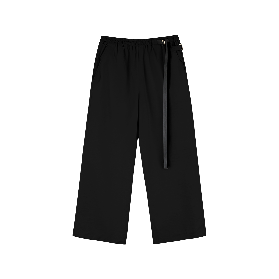 하이투 투 스트랩 와이드팬츠 블랙 | HYII | KREAM