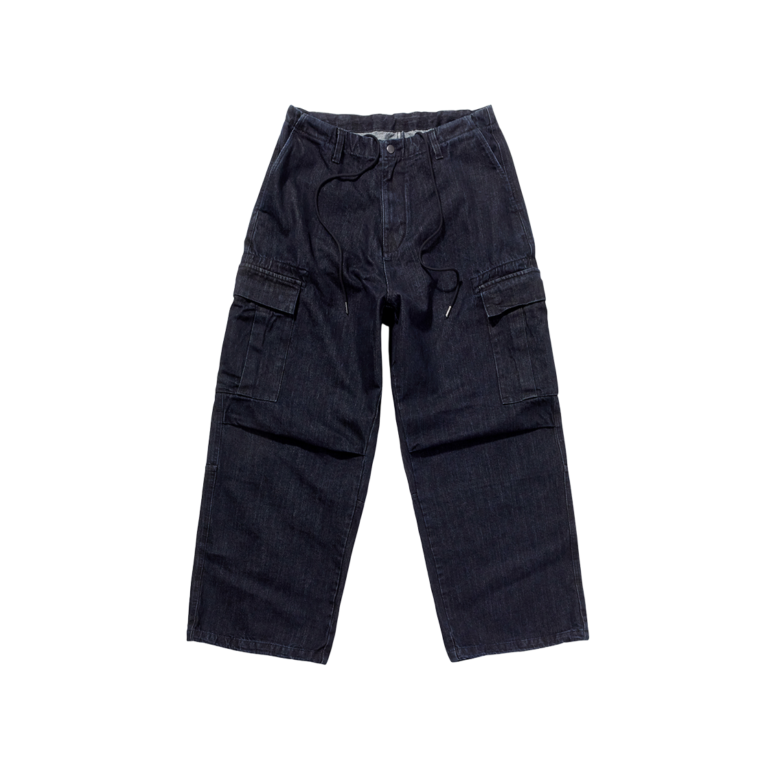 해칭룸 x 르세라핌 데님 카고 팬츠 워시드 블랙 | Hatchingroom | KREAM