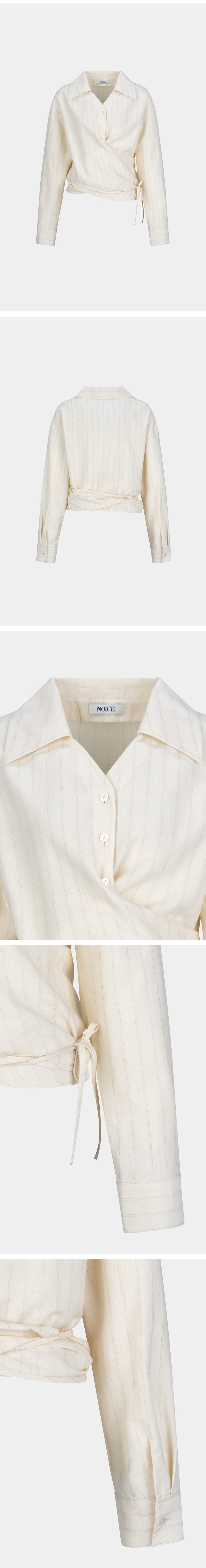 노이스 모로코 스트라이프 노트 블라우스 아이보리 | Noice | KREAM