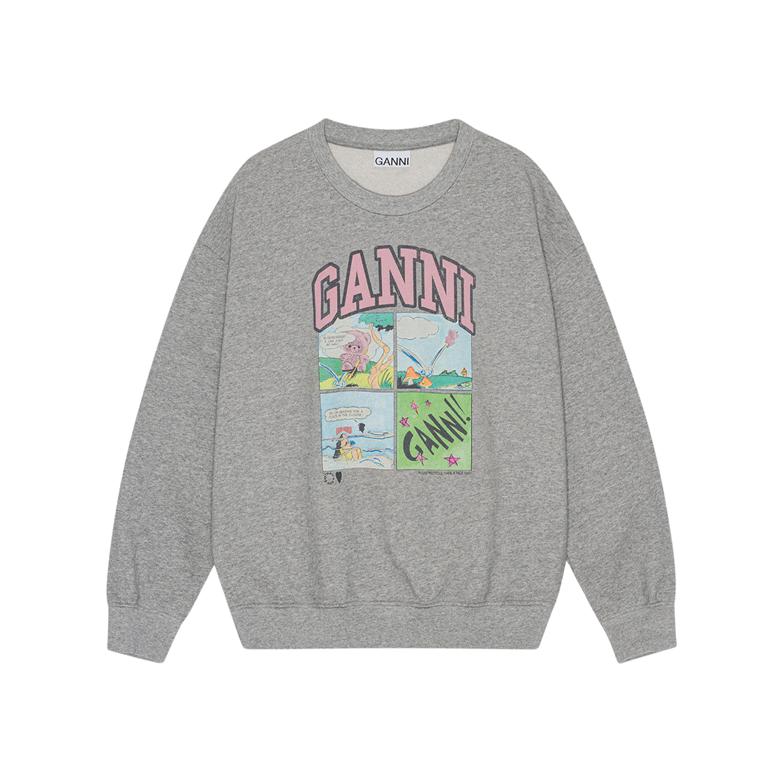 (W) 가니 이솔리 오버사이즈 스웨트셔츠 팔로마 멜란지 그레이 | Ganni | KREAM