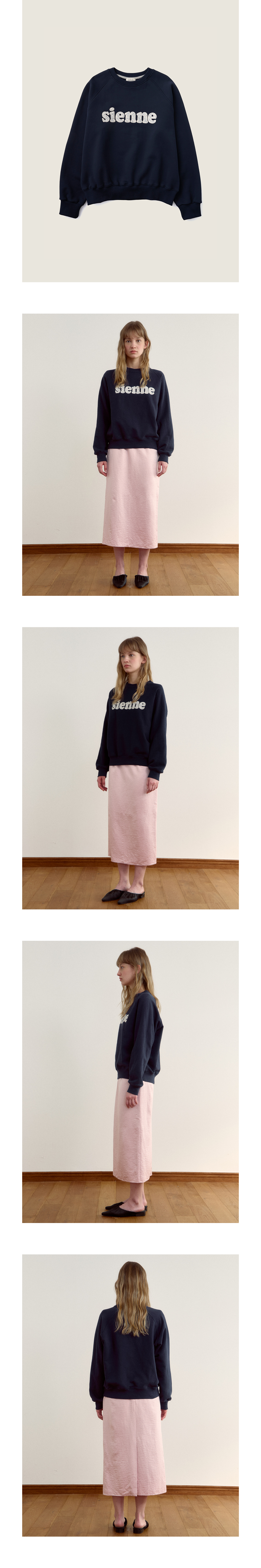 시엔느 레이스 스웨트셔츠 네이비 | SIENNE | KREAM