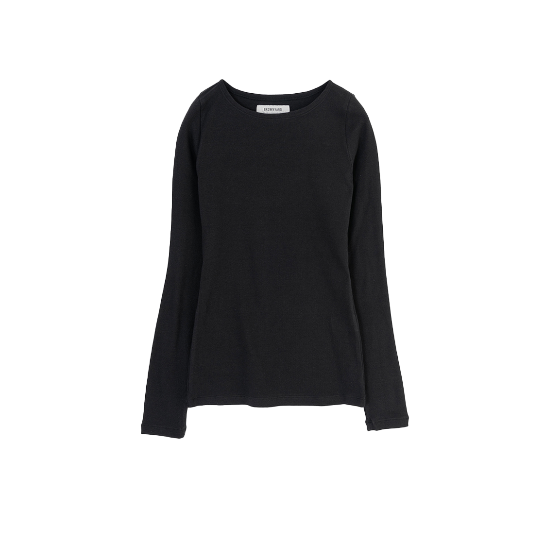 브라운야드 W 보트넥 롱 슬리브 블랙 | BROWNYARD | KREAM