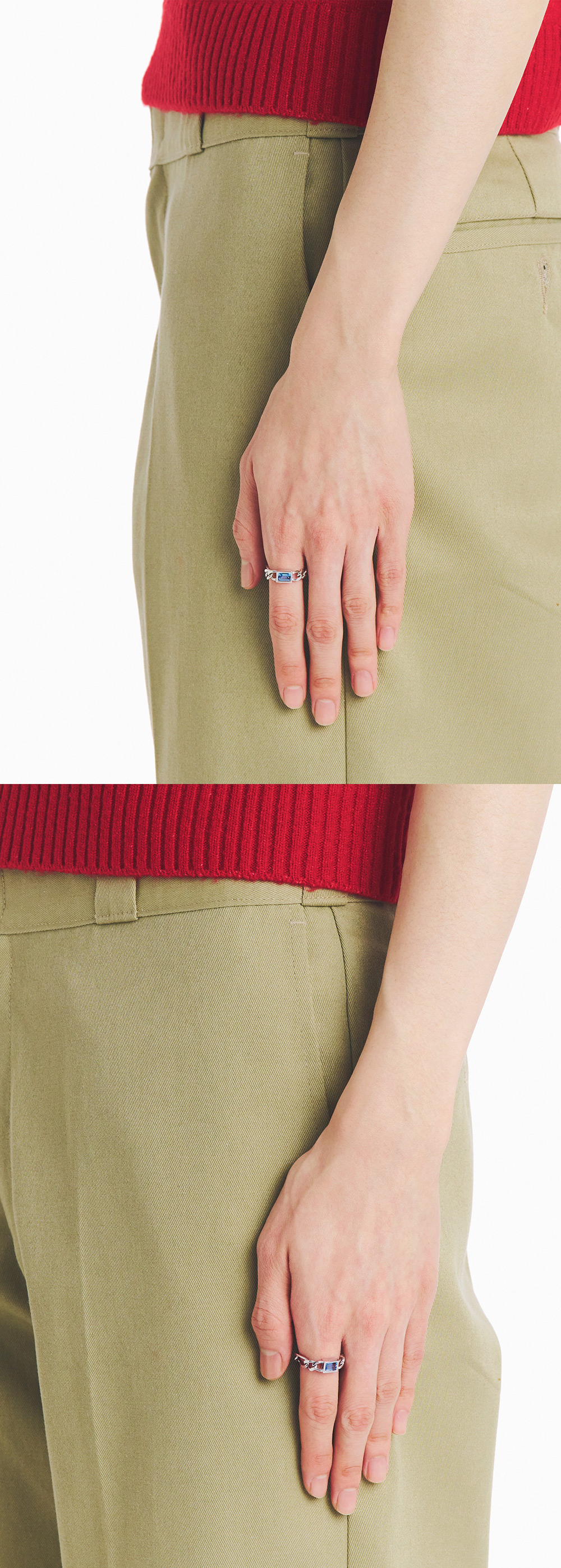 티링제이 블루 온 체인 스톤 링 | TEE RING JAY | KREAM