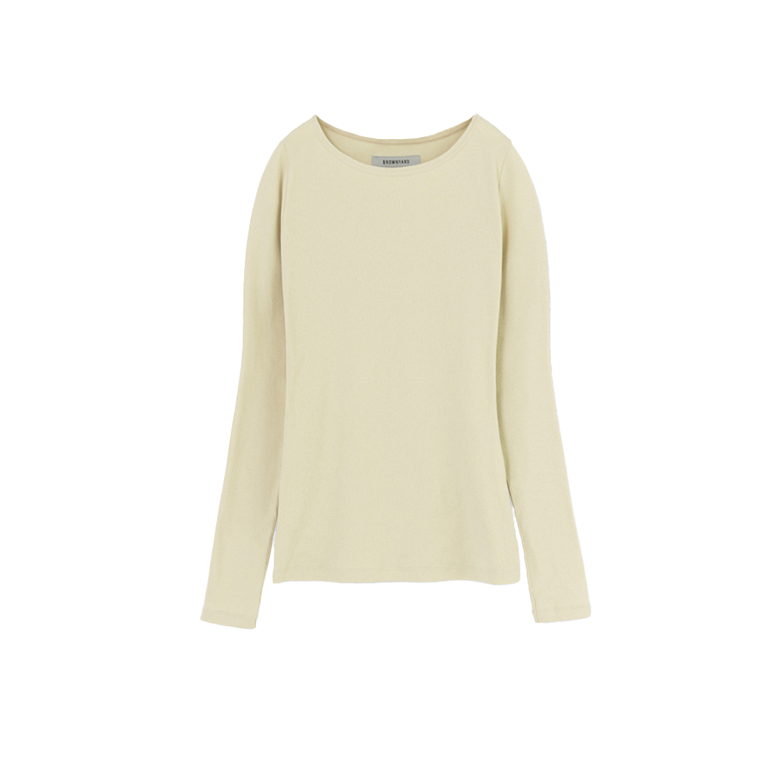 브라운야드 W 보트넥 롱 슬리브 옐로우 | BROWNYARD | KREAM