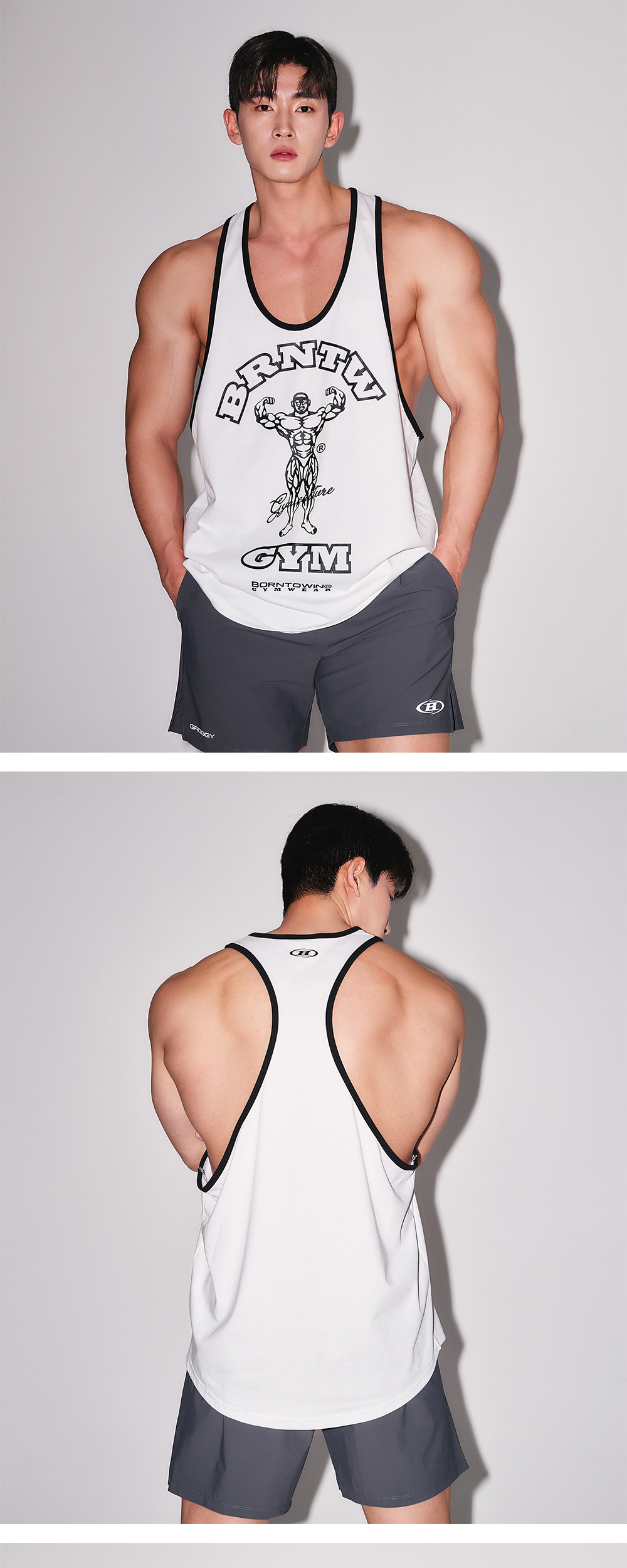 본투윈 레이즈본 뉴 딥 핏 슬리브리스 화이트 | BORN TO WIN | KREAM