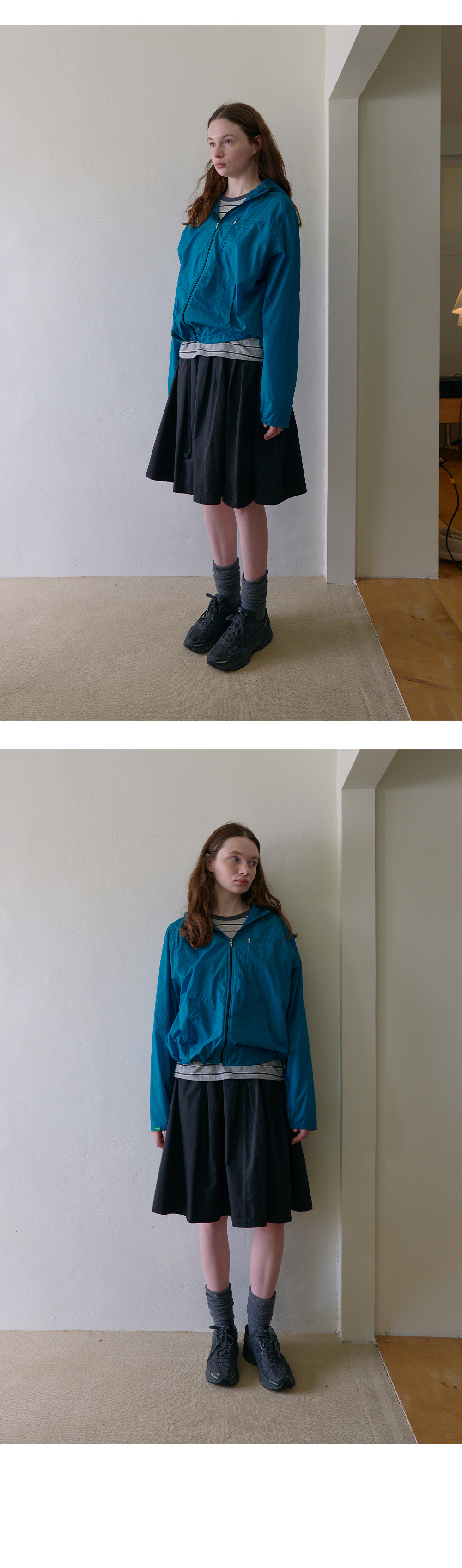 노컨텐츠 174. 벨트 플레어 스커트 블랙 | NOCONTENT | KREAM