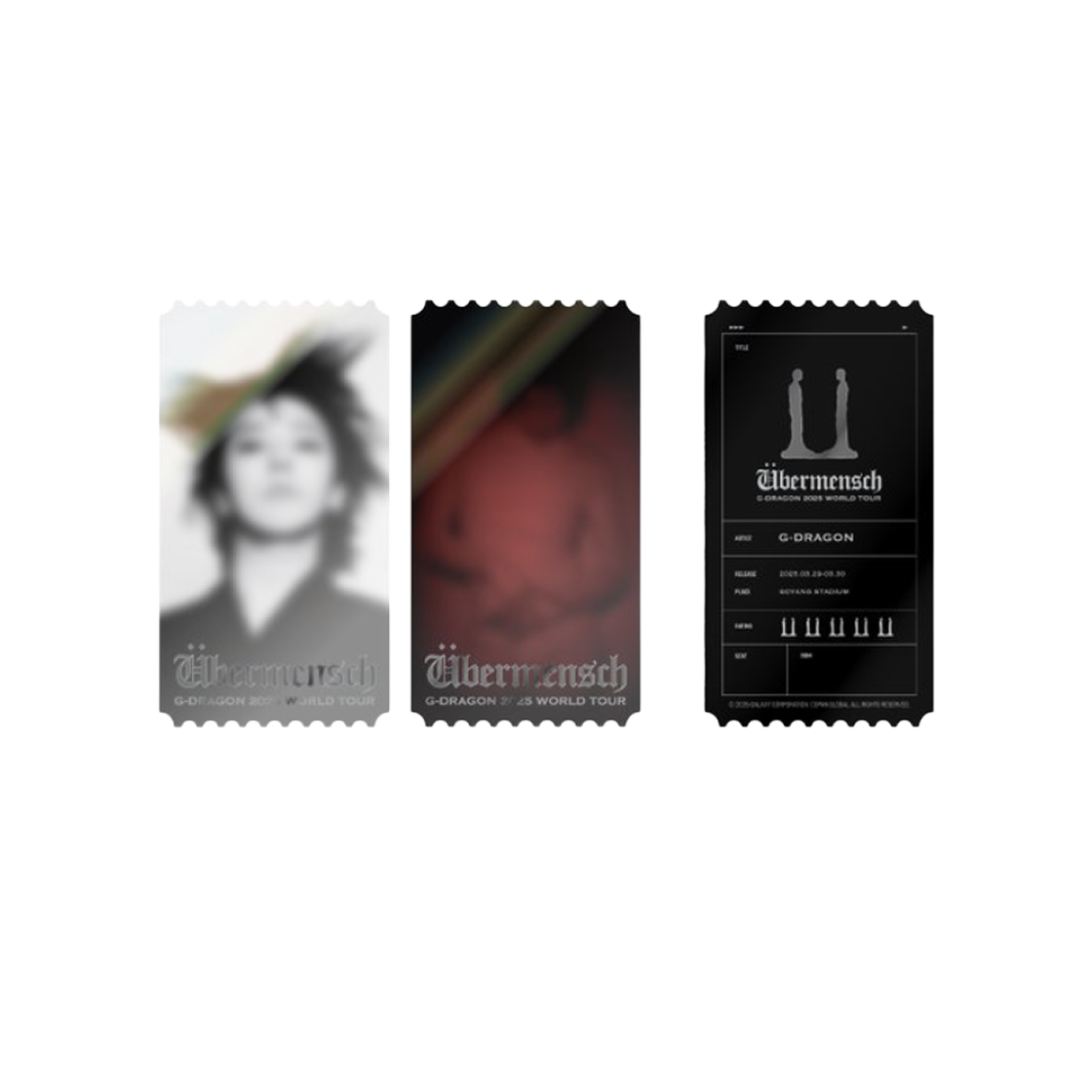 지드래곤 위버멘쉬 포토 티켓 (2개 세트) | G-DRAGON | KREAM