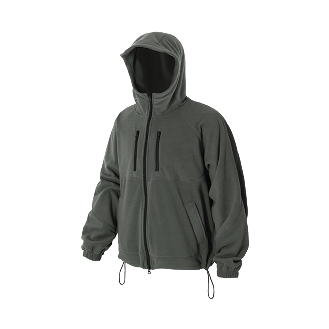 로어링라드 에센셜 플리스 후드 자켓 카키 그레이 | ROARINGRAD | KREAM