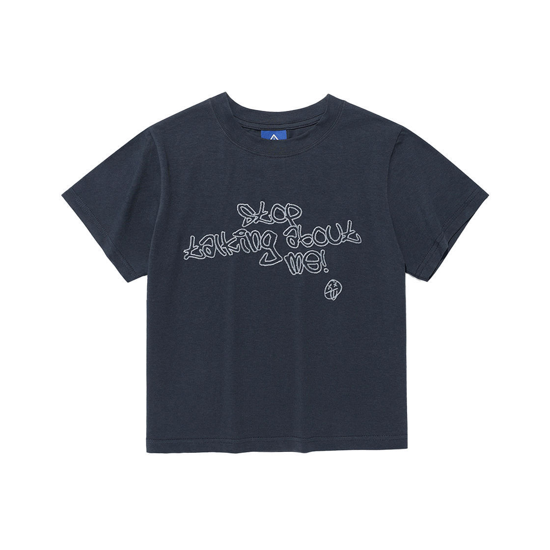 이스트쿤스트 스톱 스티치 크롭 티셔츠 네이비 | ISTKUNST | KREAM