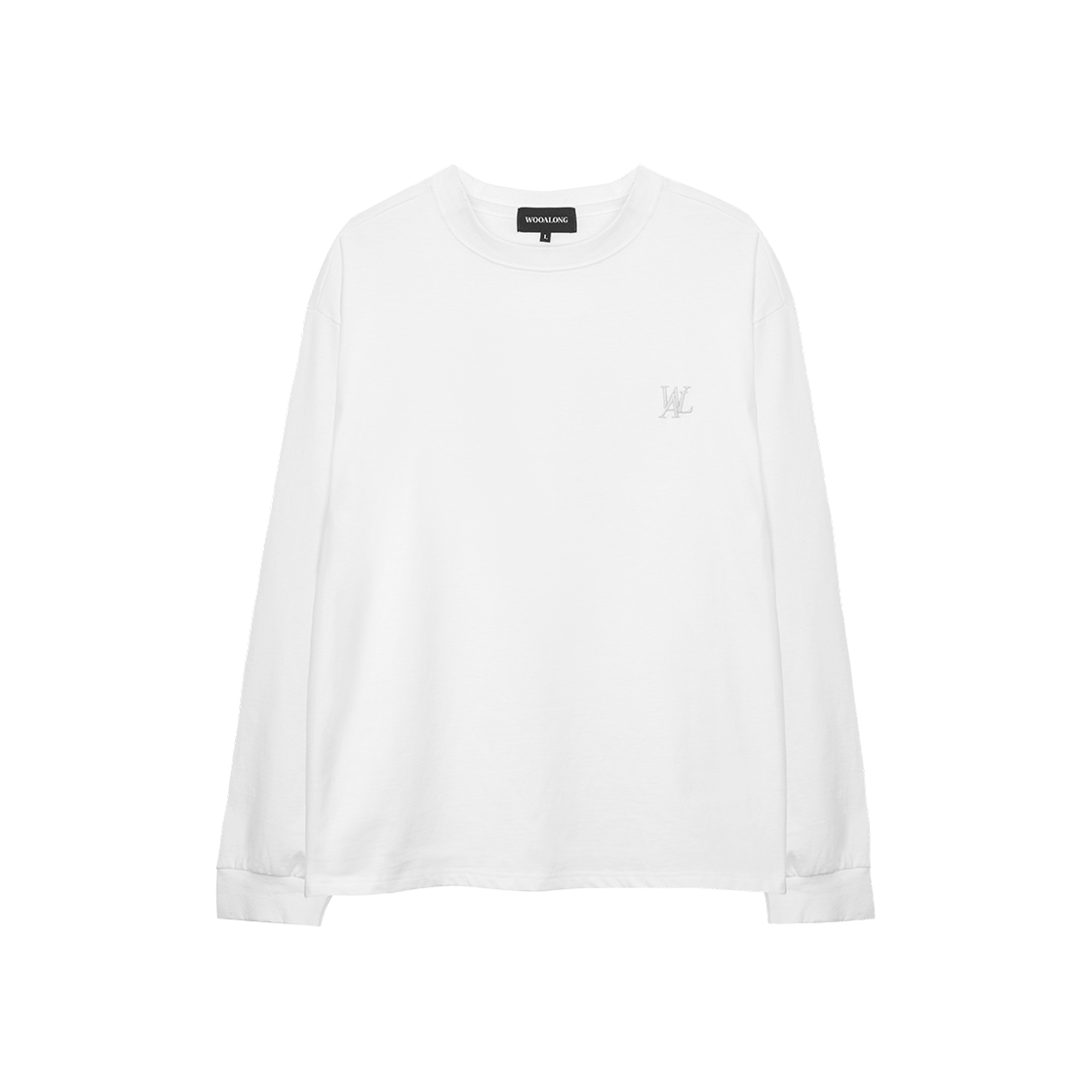 우알롱 오지 세미 루즈 롱 티셔츠 화이트 | WOOALONG | KREAM