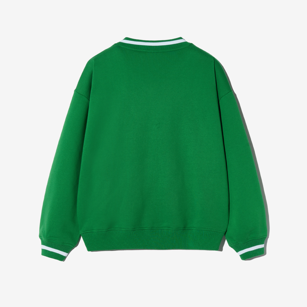 휠라 헤일리비버 V넥 맨투맨 그린 | FILA | KREAM