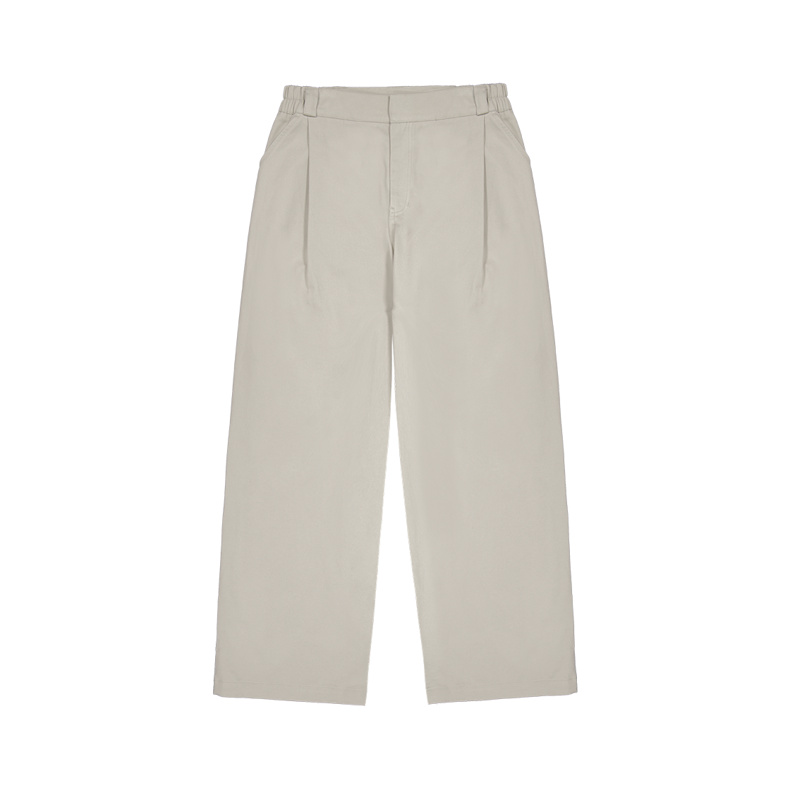 우알롱 드릴 핀턱 치노 팬츠 베이지 | WOOALONG | KREAM