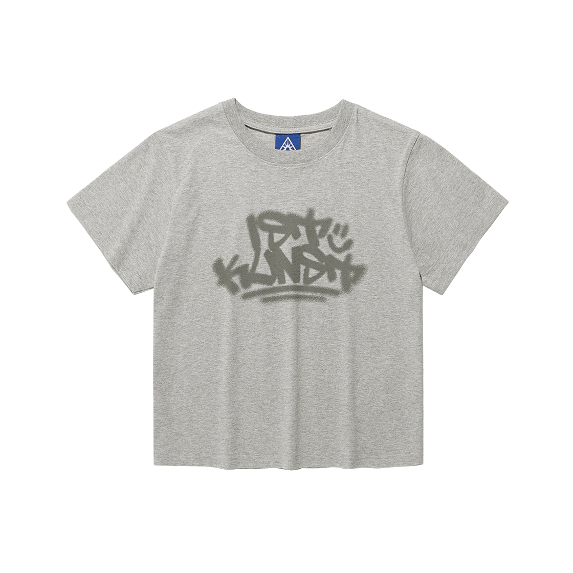이스트쿤스트 태그 로고 크롭 티셔츠 그레이 | ISTKUNST | KREAM