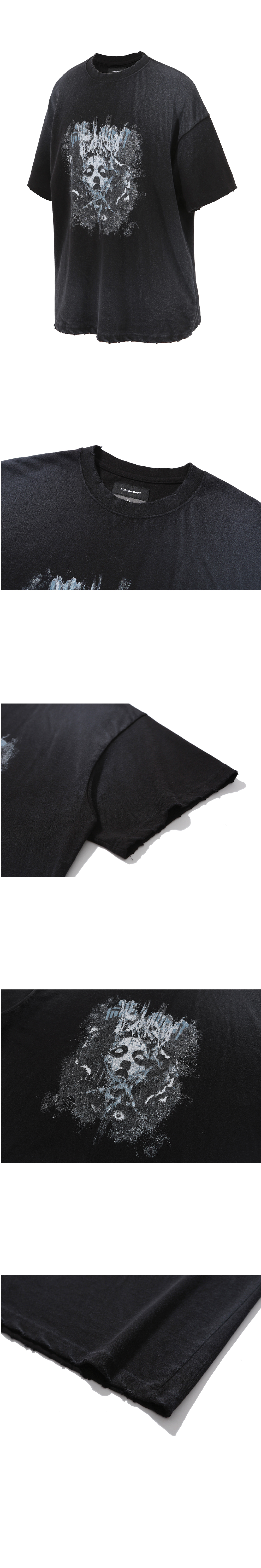 로어링라드 인디펜던트 워시드 오버 티셔츠 더티 블랙 | ROARINGRAD | KREAM