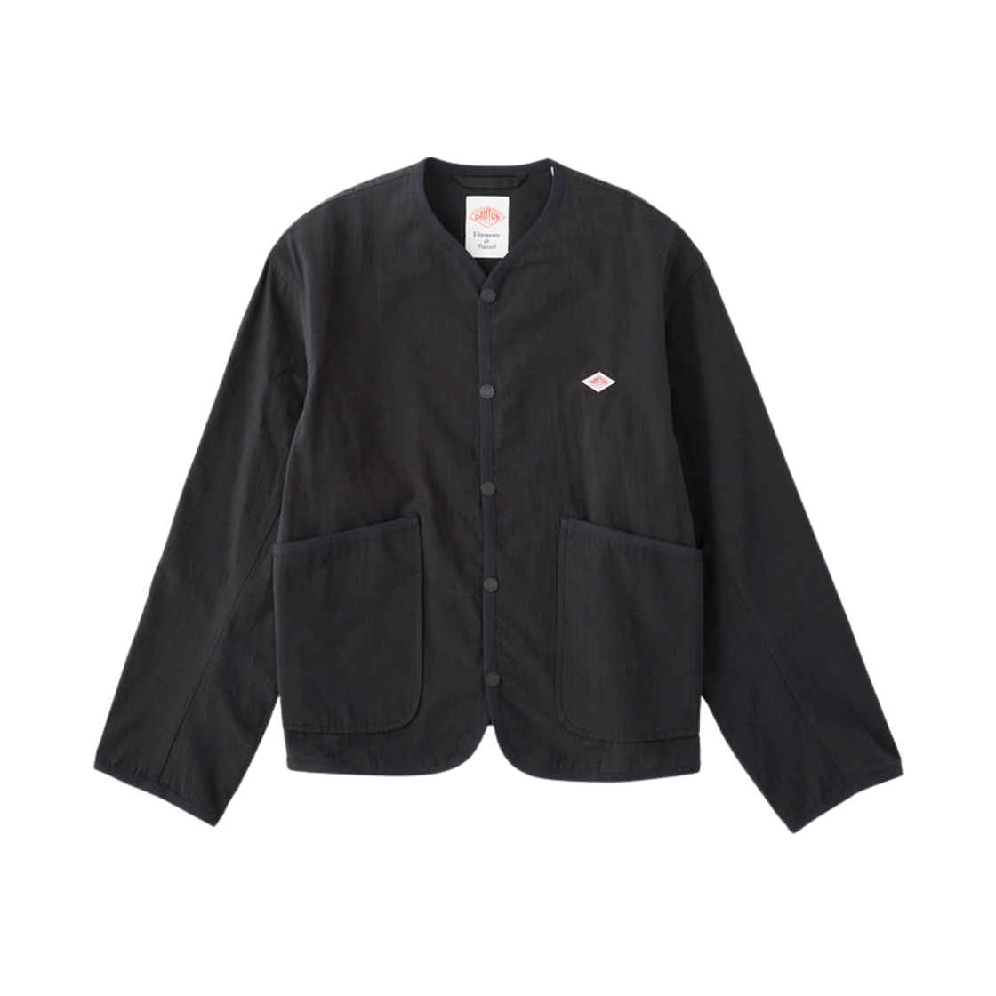 (W) 단톤 오가닉 코튼 워셔 칼라리스 자켓 차콜 | Danton | KREAM