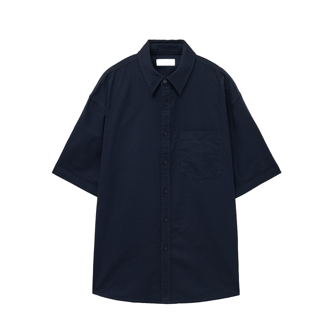 티엔지티 네이비 오버핏 옥스포드 반팔 셔츠 | TNGT | KREAM