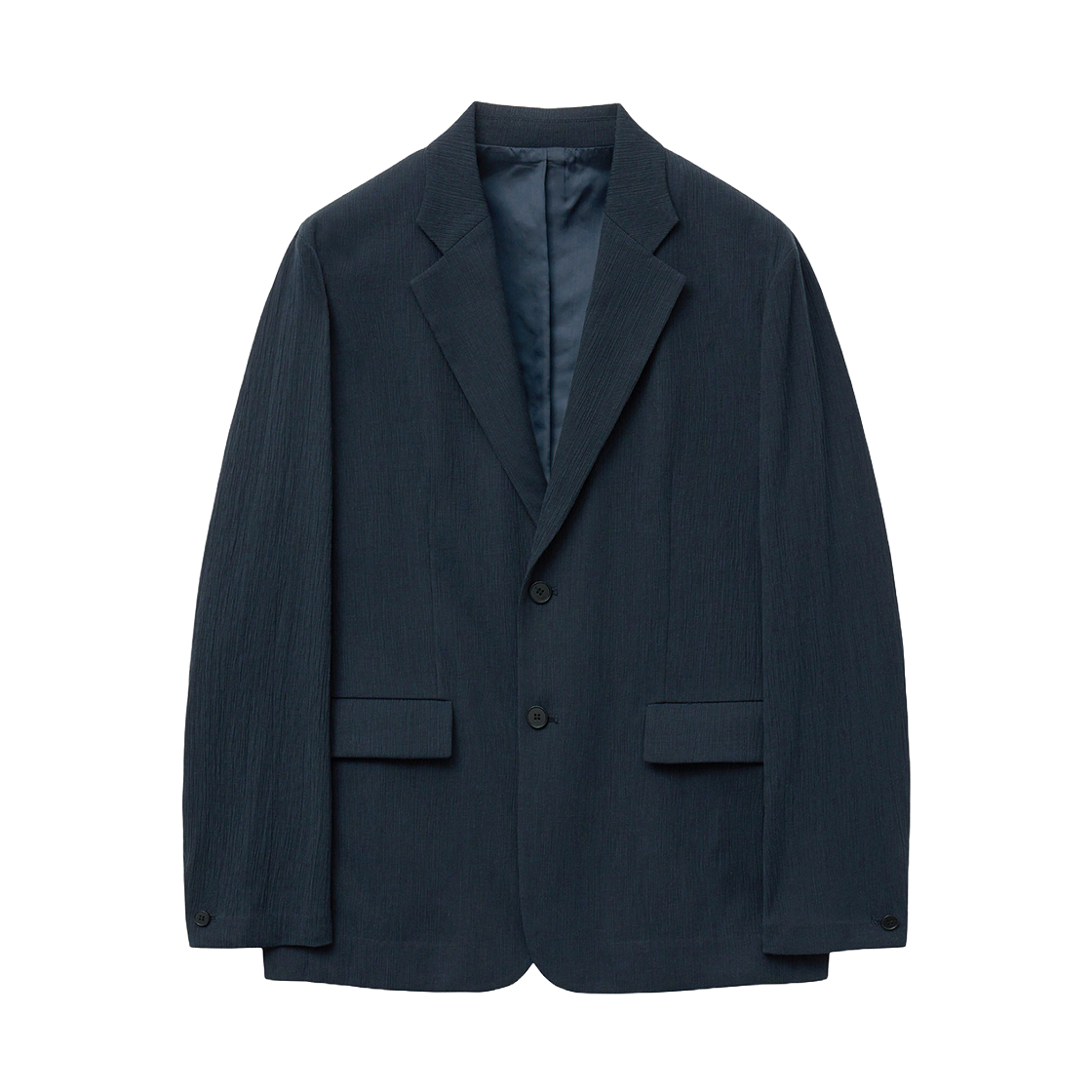 티엔지티 네이비 Kinoshita 루즈핏 시어서커 셋업 자켓 | TNGT | KREAM