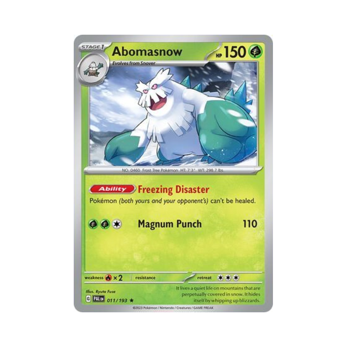 포켓몬 TCG 눈설왕 R 팔데아 이볼브드 (영문판) | Pokemon TCG | KREAM