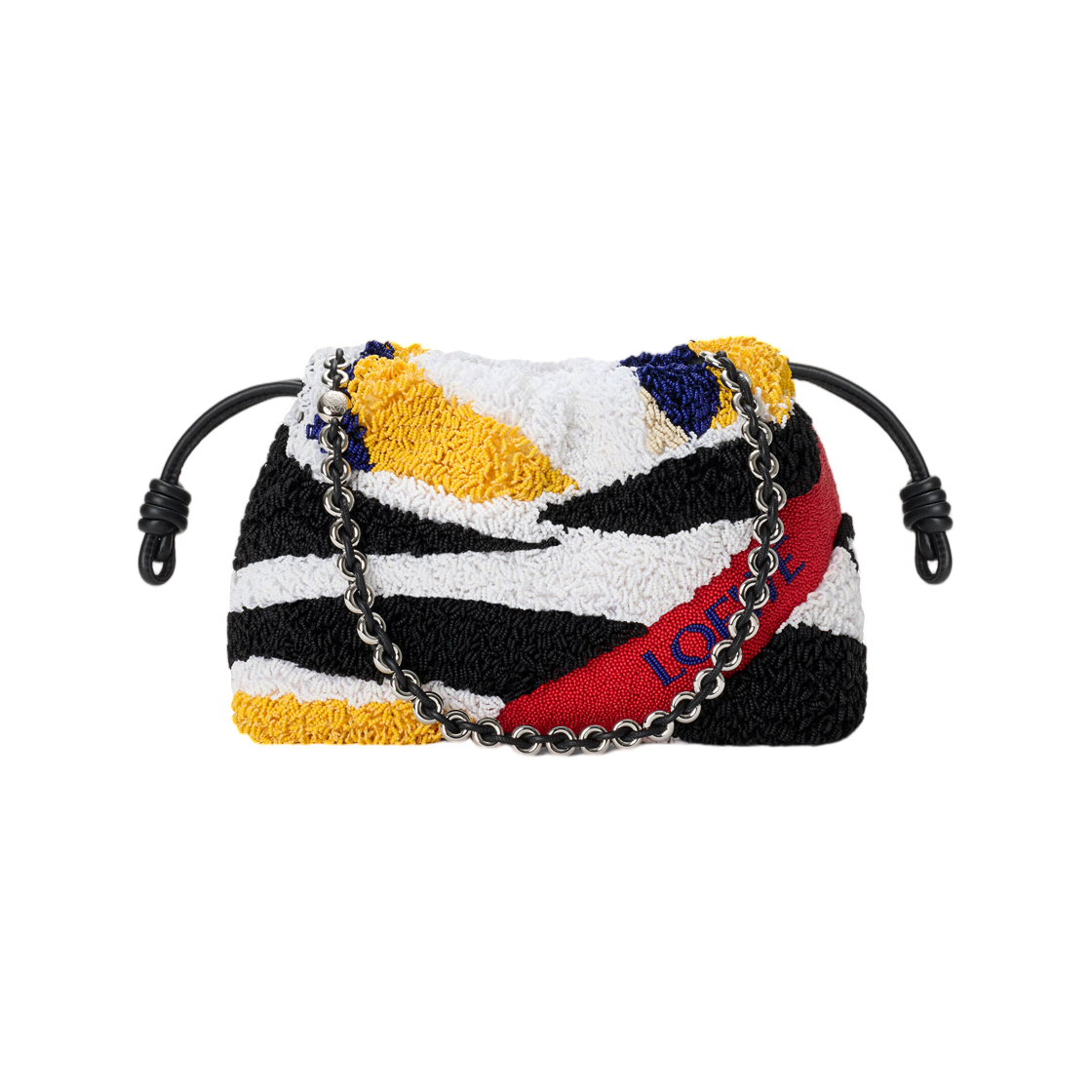 로에베 미디움 플라멘코 퍼스 자수 나파 블랙 멀티컬러 | Loewe | KREAM